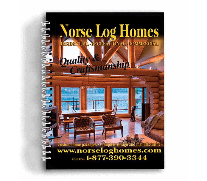 Log home plans book by Norse Log Homes'